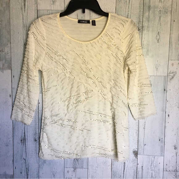 Elementz | Tops | Vintage White Top With Ruffles Ps Made In Usa | Poshmark